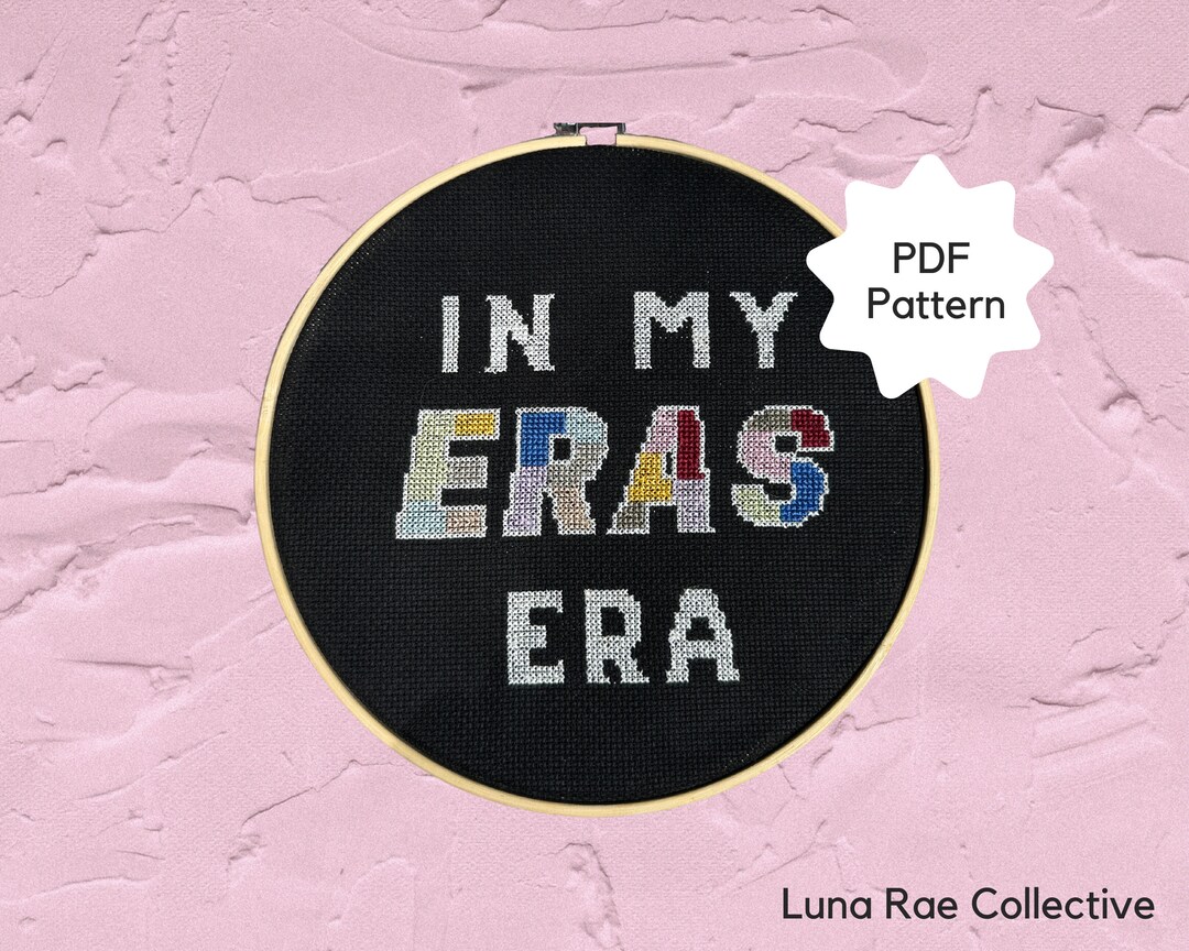 In My Eras Era Cross Stitch Pattern: Taylor Swift Inspired (PDF Pattern ...
