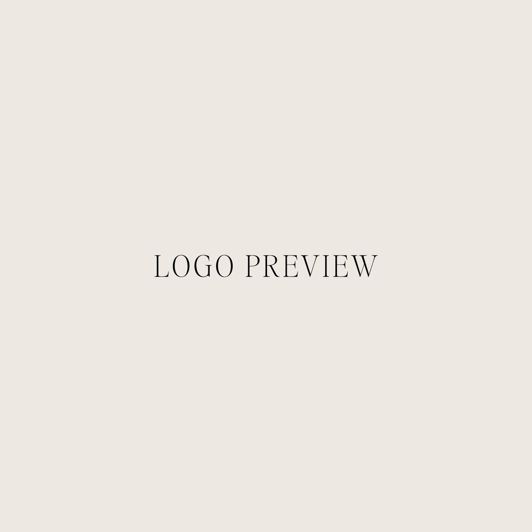 Premade Logo Preview: Brand Name & Tagline - Etsy