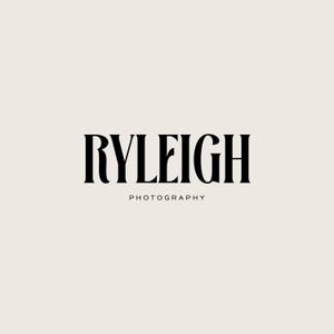 Premade Logo Design | Photography Logo | Bold Serif Logo | Text Only ...