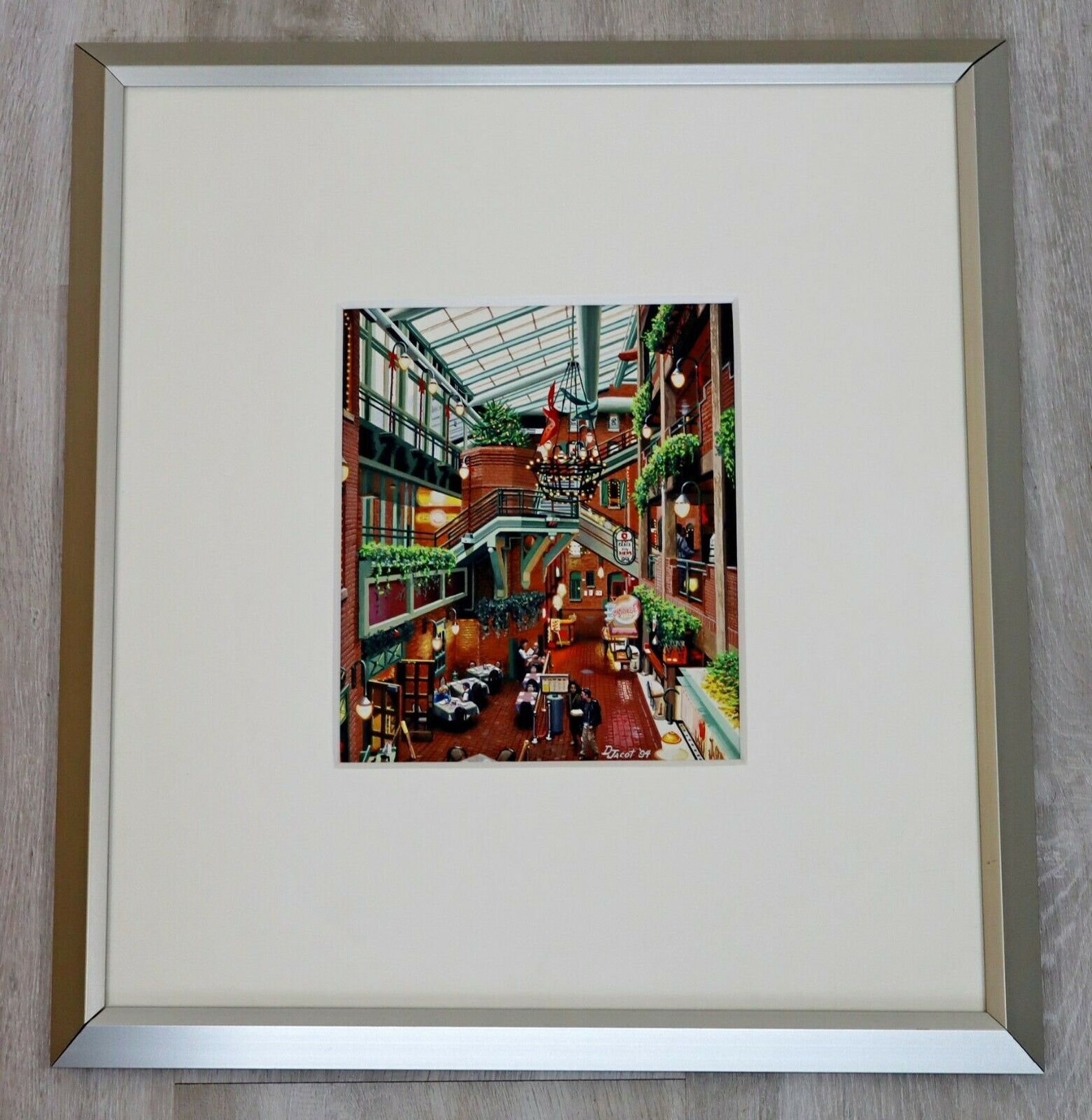Don Jacot Trapper's Alley Gouache on Board Framed Photo Realistic ...