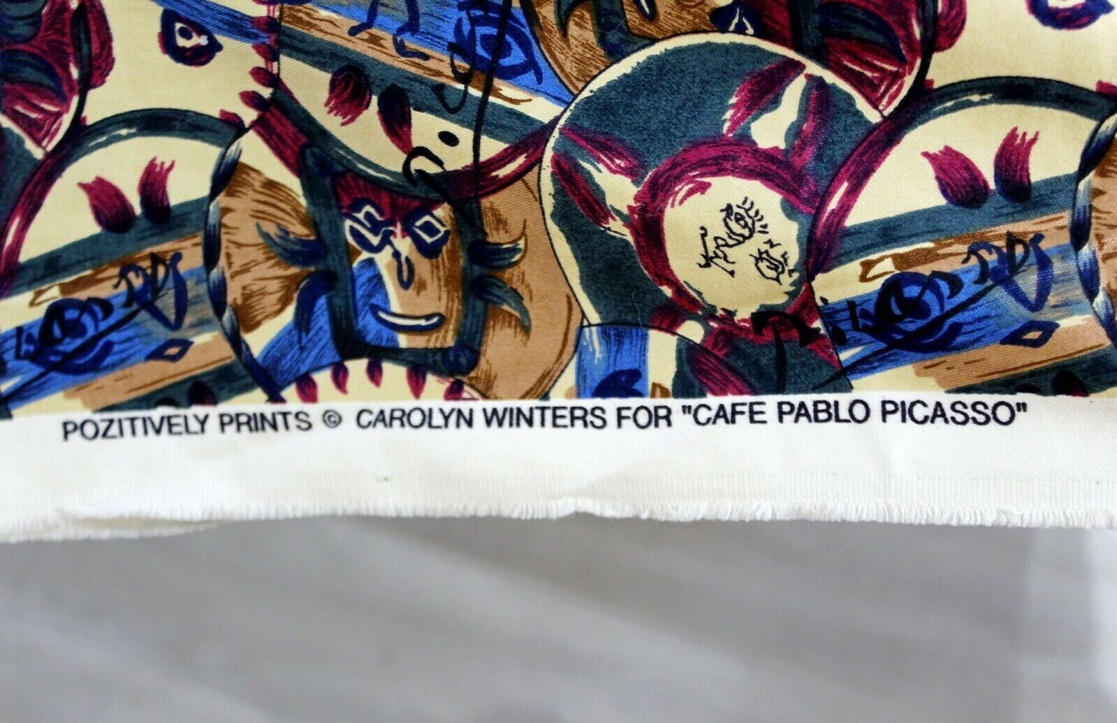 Mid Century Modern Pablo Picasso Cafe Exclusive 12 Yards Fabric off ...