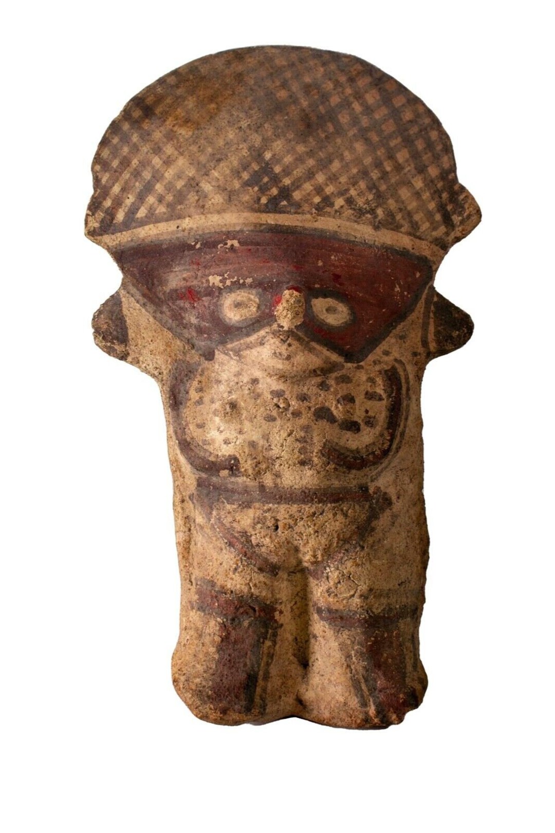 Pre-columbian Chancay Statuette Figure Terracotta Pottery Artifact Late ...