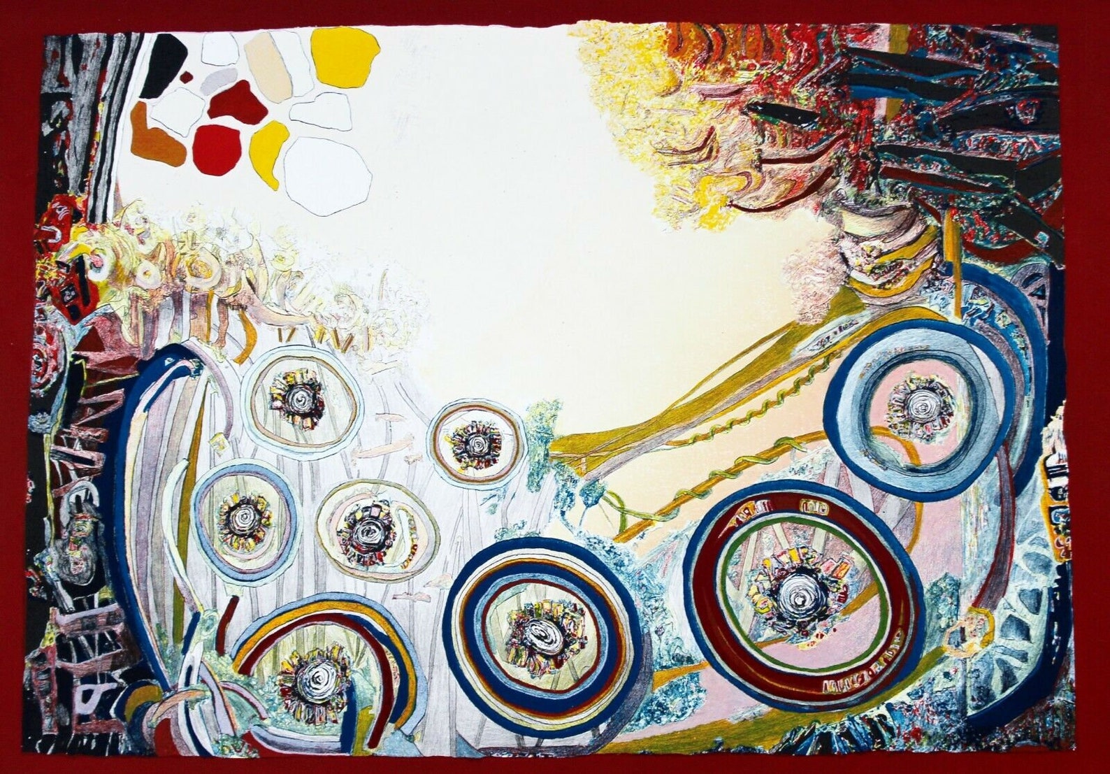 Mid Century Modern Unframed Poska Signed 53/150 Abstract - Etsy