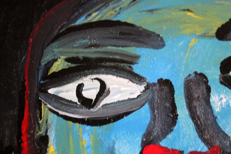 Thomas Pulgini Ruccini Modern Portrait Oil Painting on Board Framed - Etsy