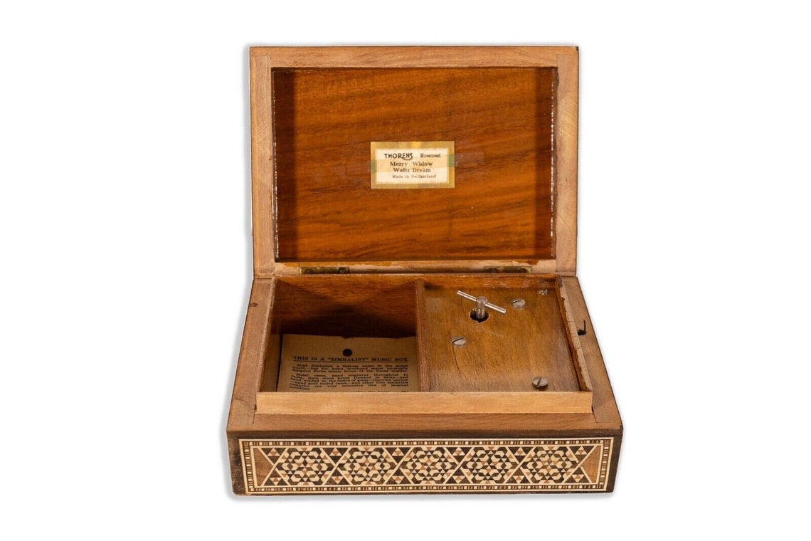 Thorens Music Box Mosaic Tile Pattered Made in Switzerland - Etsy
