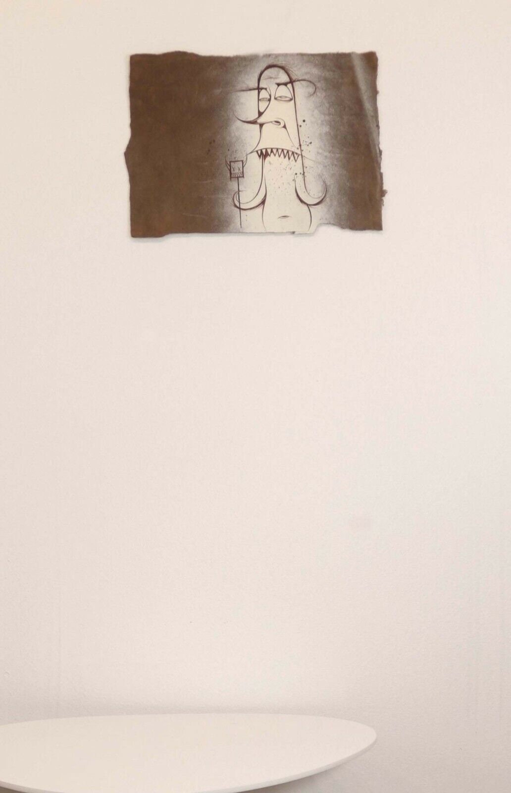 Charlie Alan Kraft Set of 4 Spray Paint & Ink Drawings on Torn Paper ...