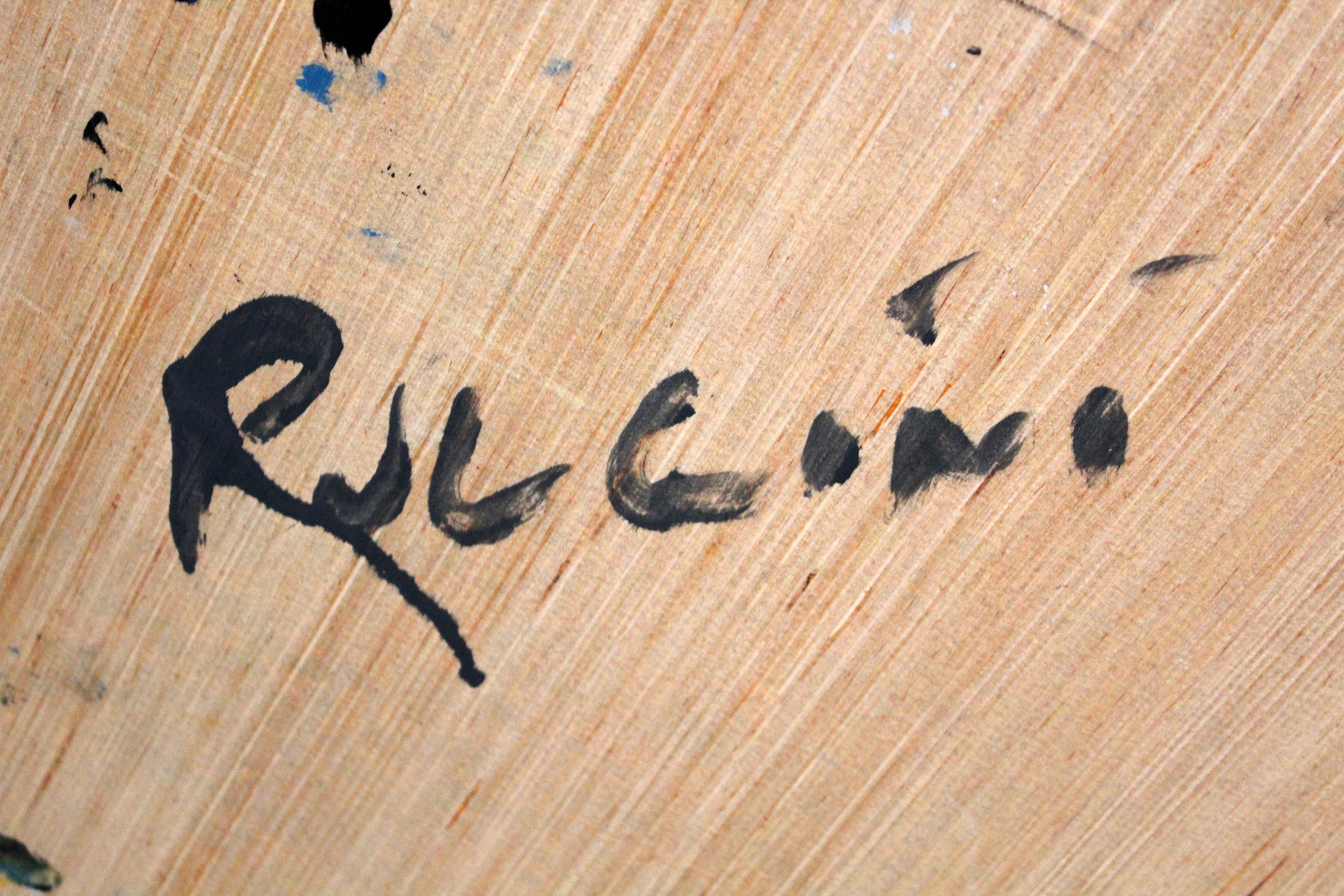 Thomas Pulgini Ruccini Modern Portrait Oil Painting on Board Framed - Etsy