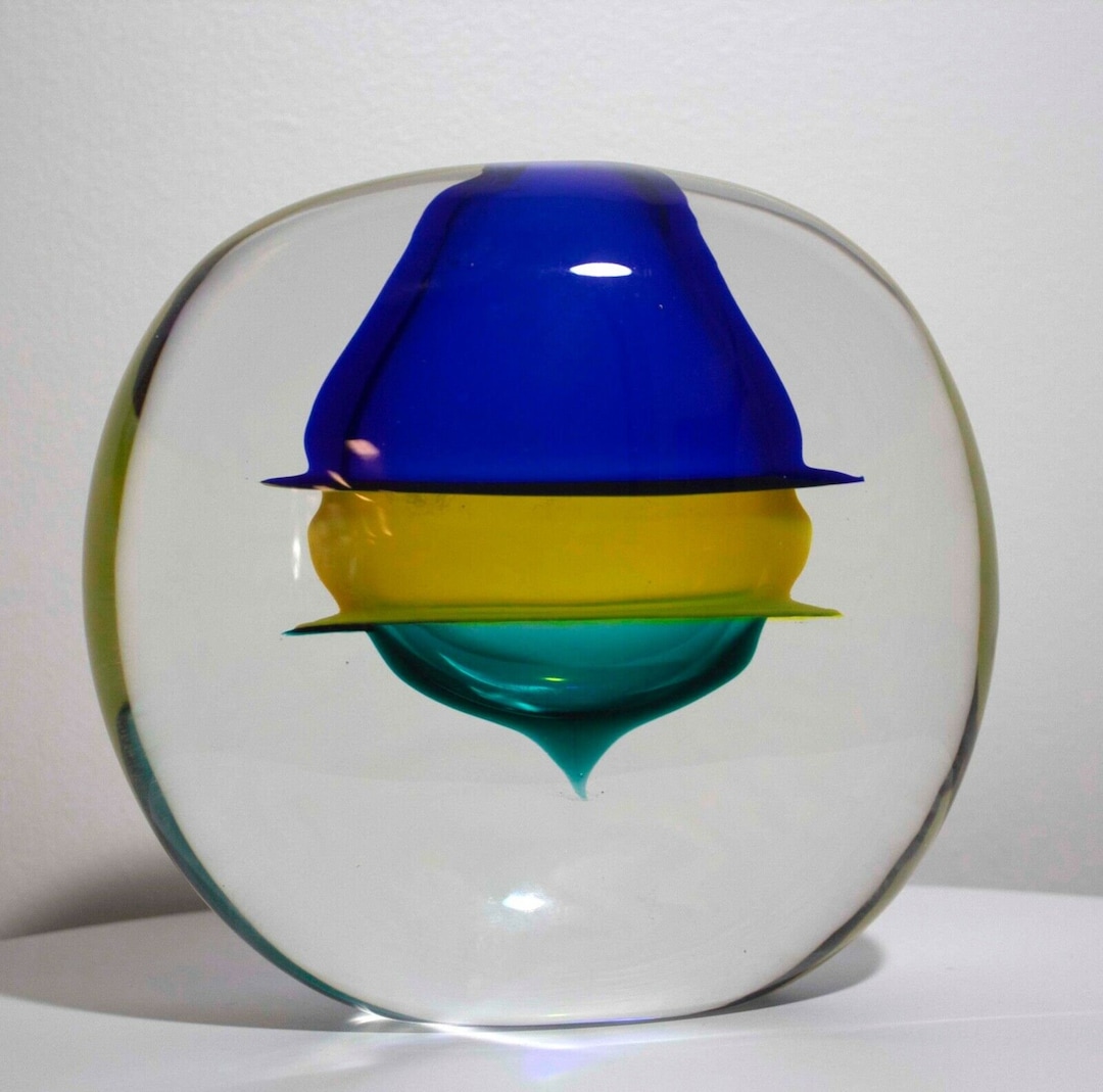 Alfredo Barbini Handblown Murano Signed Glass Vase - Etsy