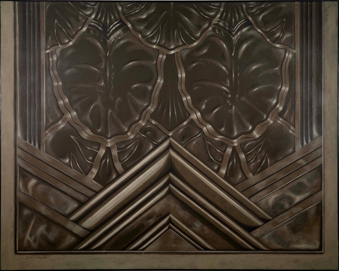 Dan Poole Deco Panel Signed 1984 Acrylic Contemporary Painting on ...