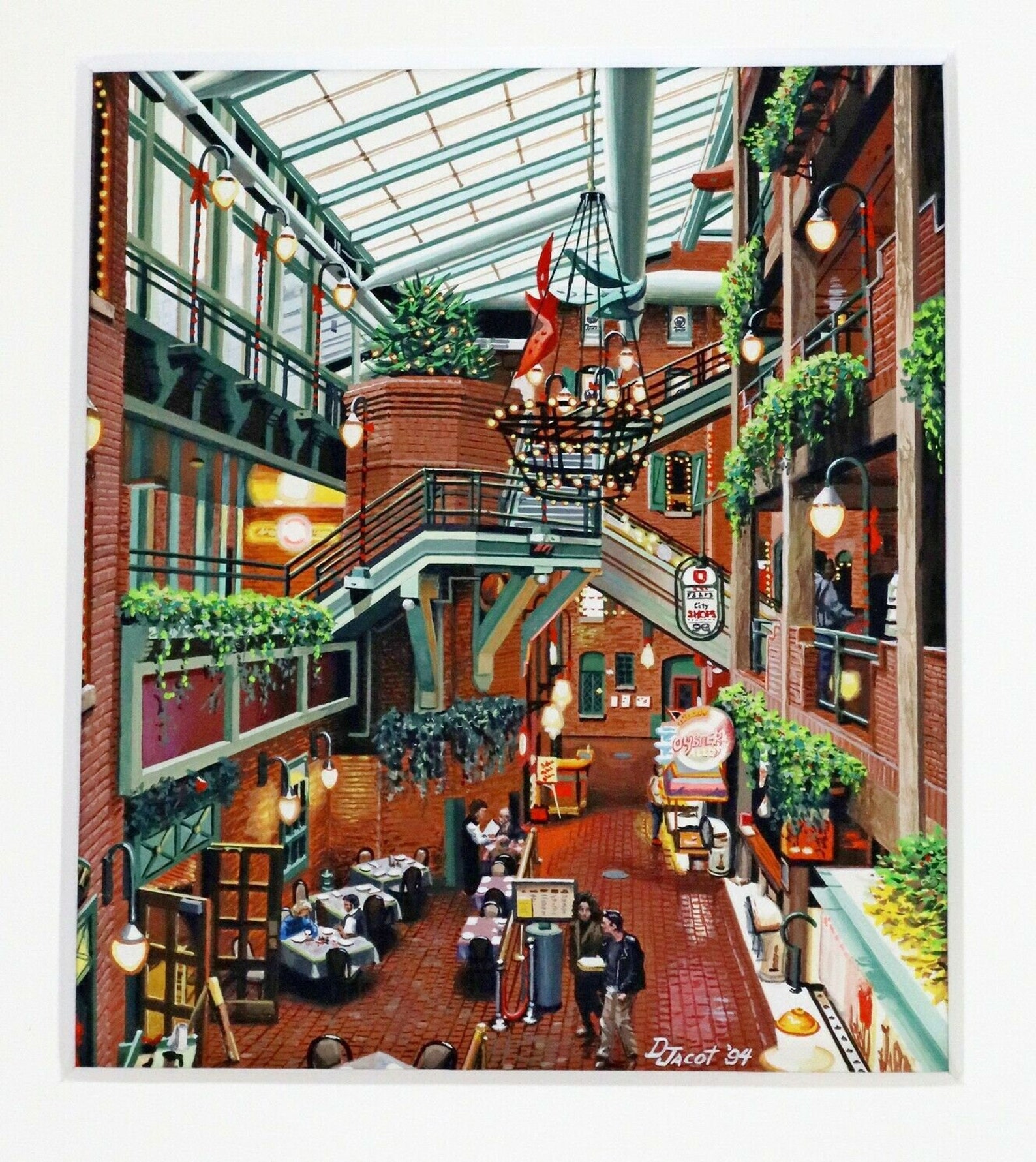 Don Jacot Trapper's Alley Gouache on Board Framed Photo Realistic ...