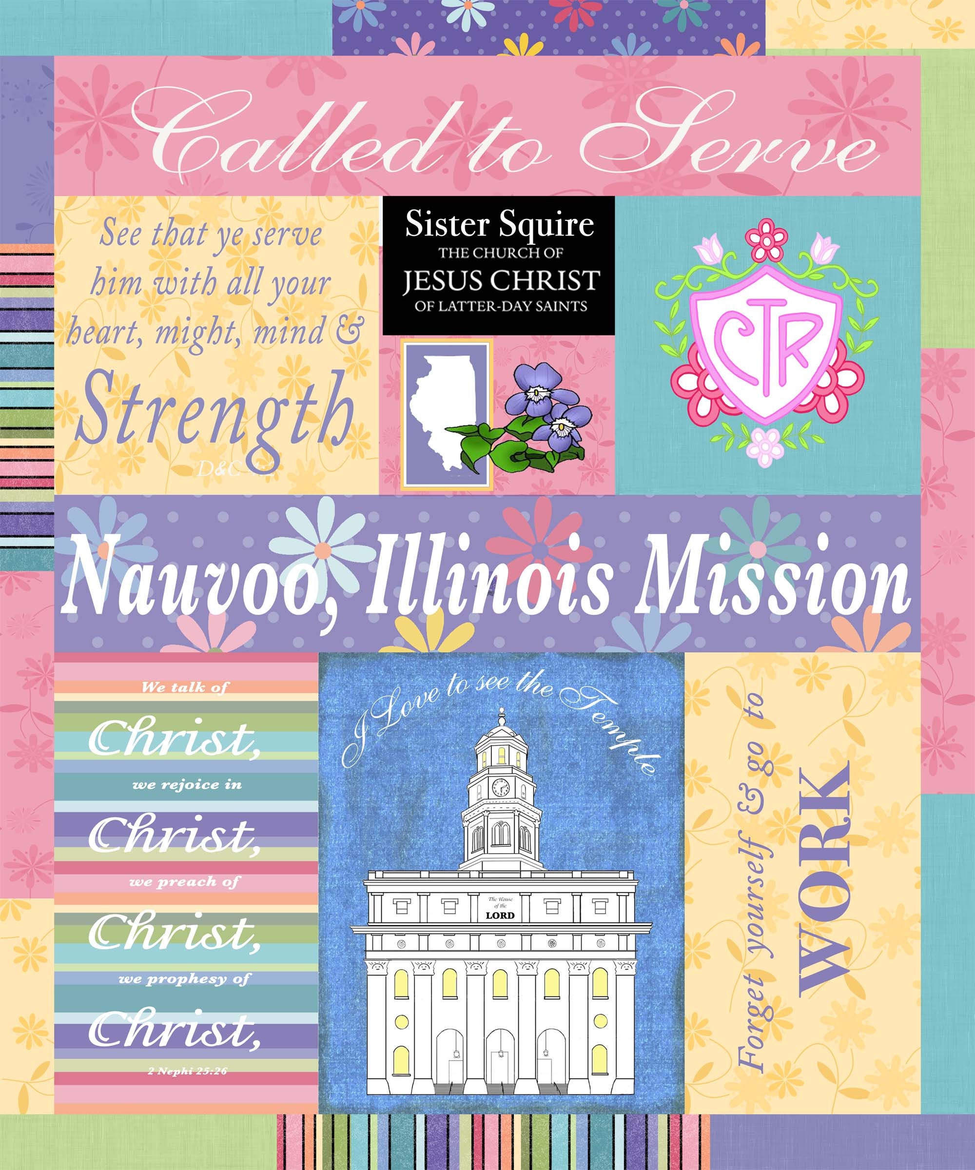 LDS Baptism Quilt or Missionary FINISHED Quilt Blanket Custom Made With ...