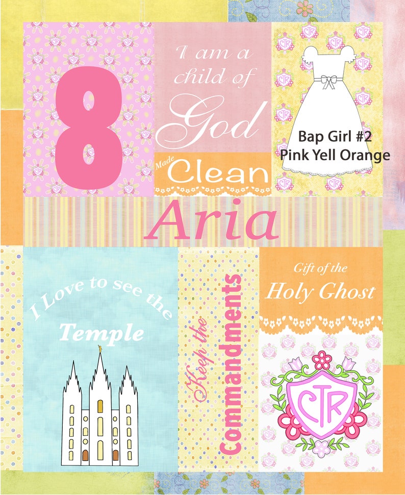 Personalized LDS Quilt Fabric PANEL for Baptism Quilt Blanket - Etsy