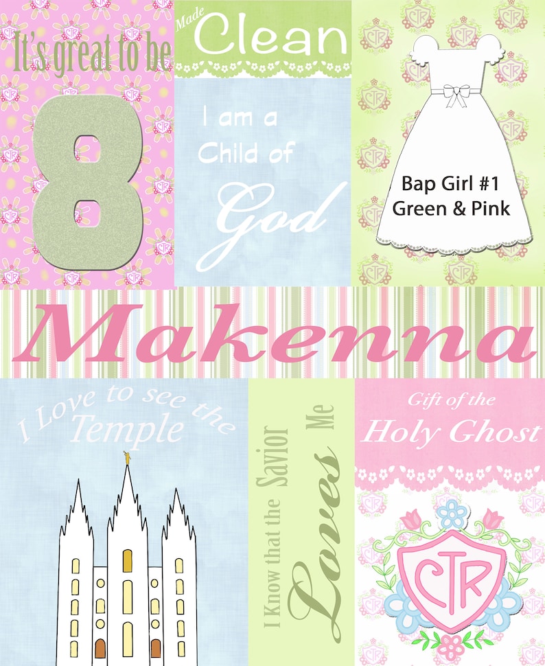 Personalized LDS Quilt Fabric PANEL for Baptism Quilt Blanket - Etsy