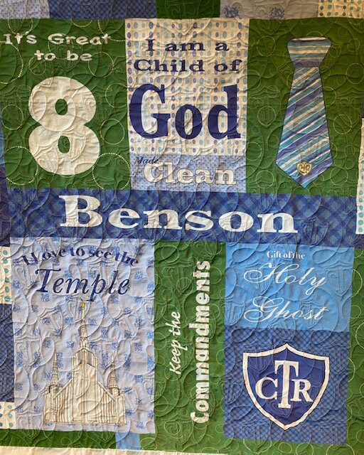 LDS Baptism Quilt or Missionary FINISHED Quilt Blanket Custom Made With ...