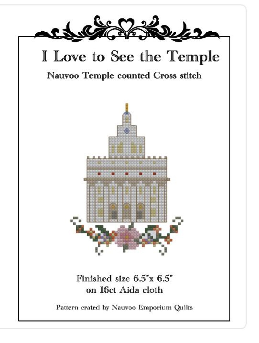 I Love to See the Temple NAUVOO Cross Stitch Kit - Etsy