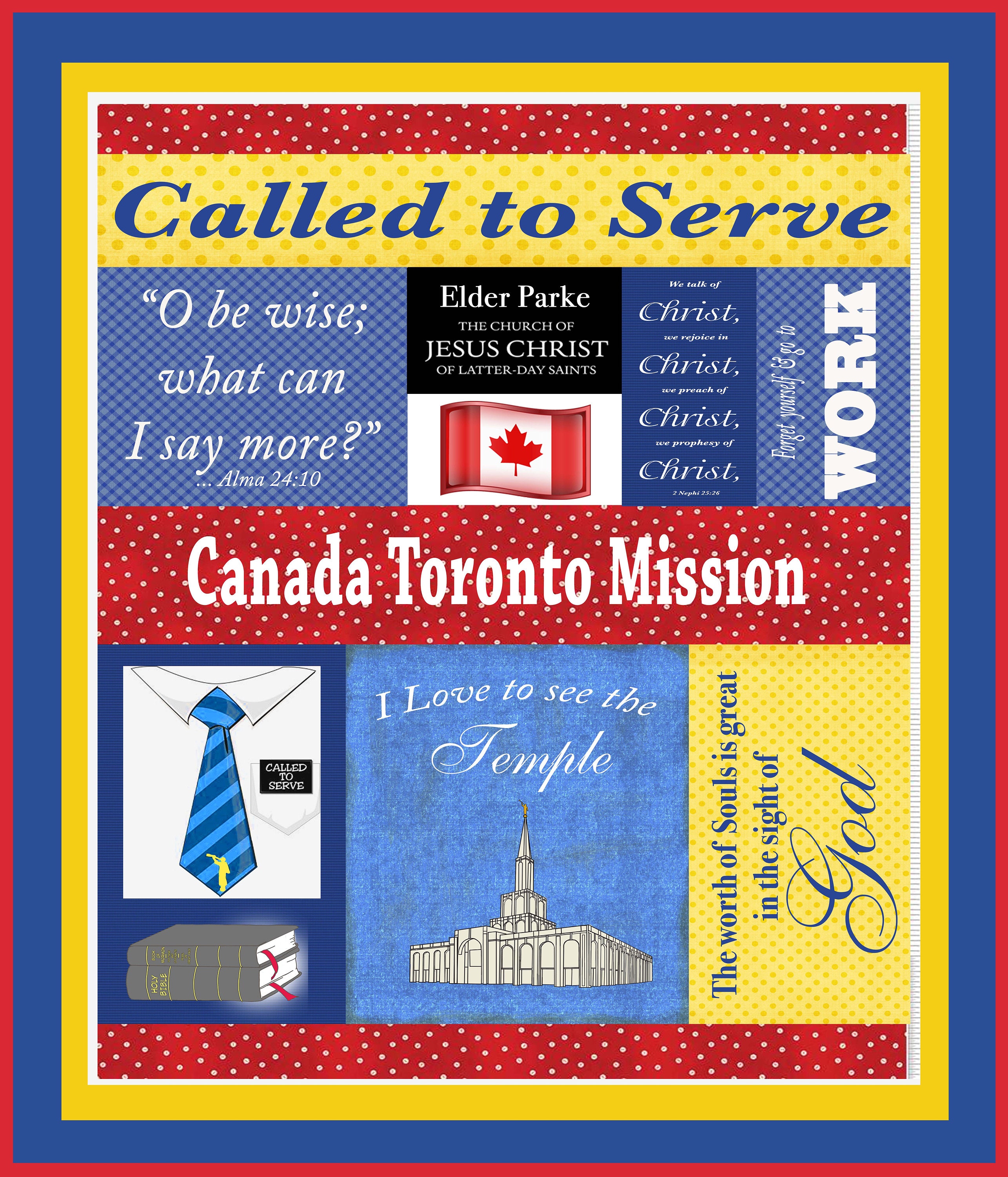 Personalized LDS Quilt Fabric PANEL for Baptism Quilt Blanket - Etsy