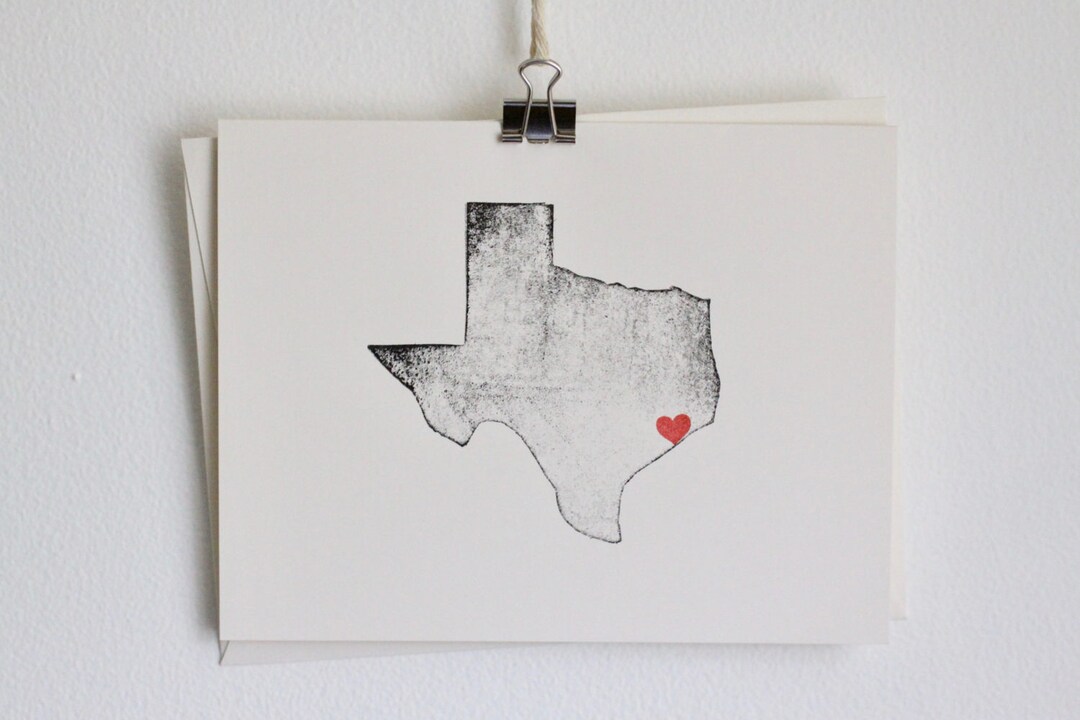 Texas State Greeting Card / Texas Map / Moving to Texas / Texas A&M ...