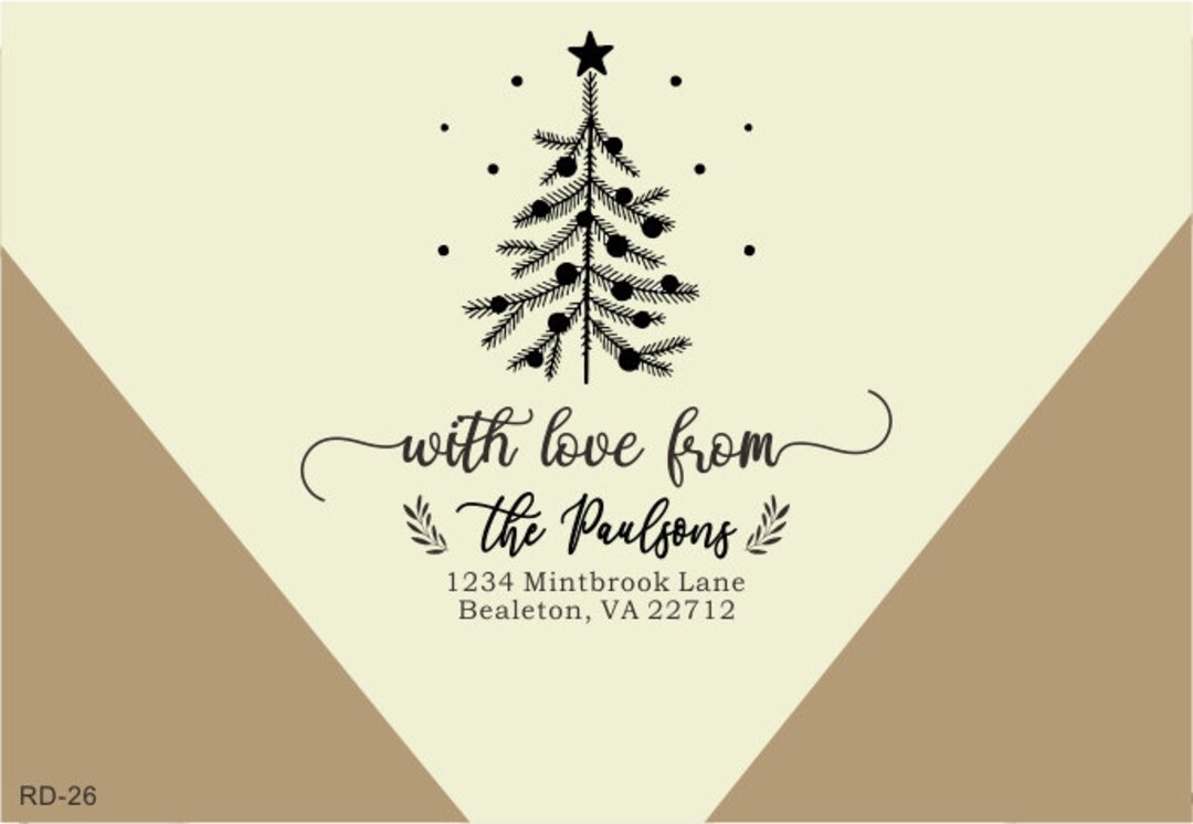 Custom Christmas Tree Stamp Holiday Stamp Christmas Greeting - Etsy