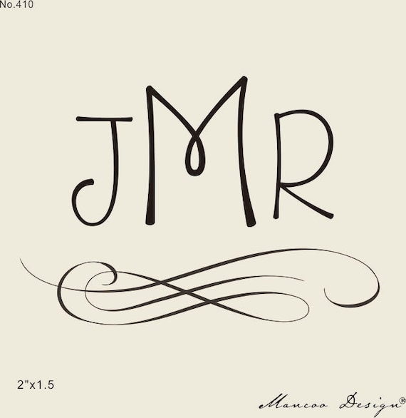 Three Letter Monogram Custom 2 X1.5 custom | Etsy