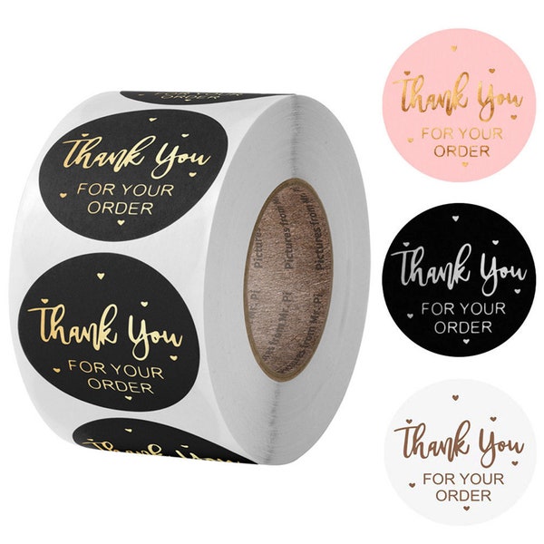 Gold Thank You for Your Order Stickers - Etsy