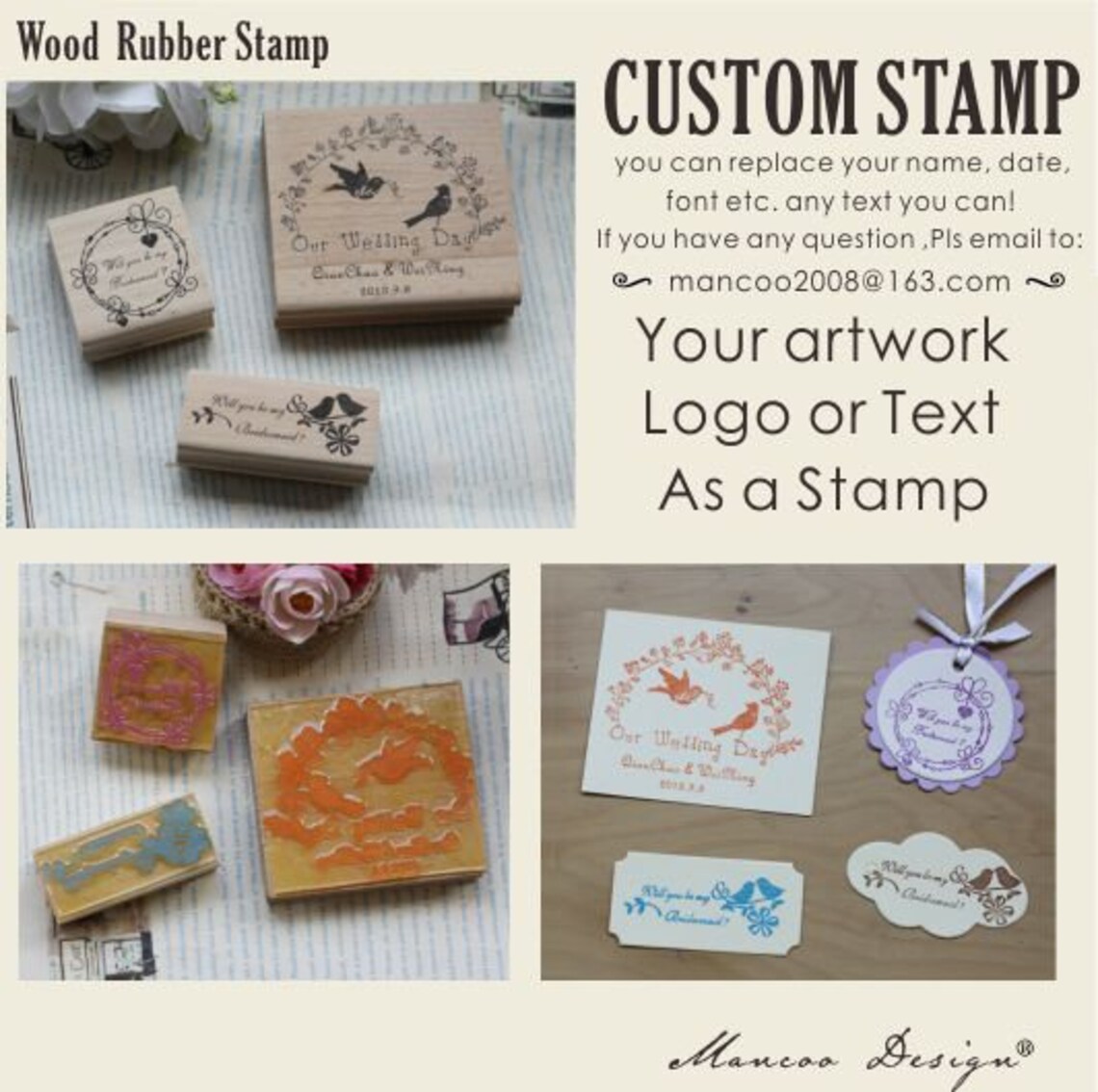 Made With Love by Stamp Packaging Stamp Handmade Stamp Stamp - Etsy