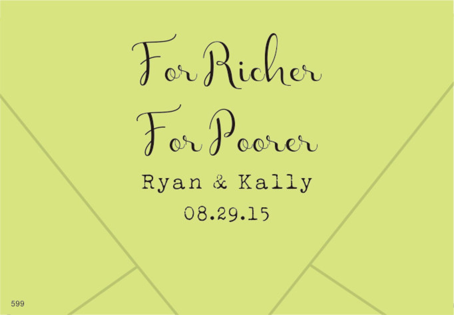 Custom Wedding Stamp for Richer or for Poorer Favor Stamp - Etsy