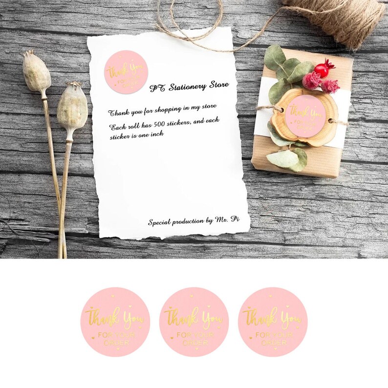 Thank You for Your Order Stickers 100PCS 500PCS Roll - Etsy