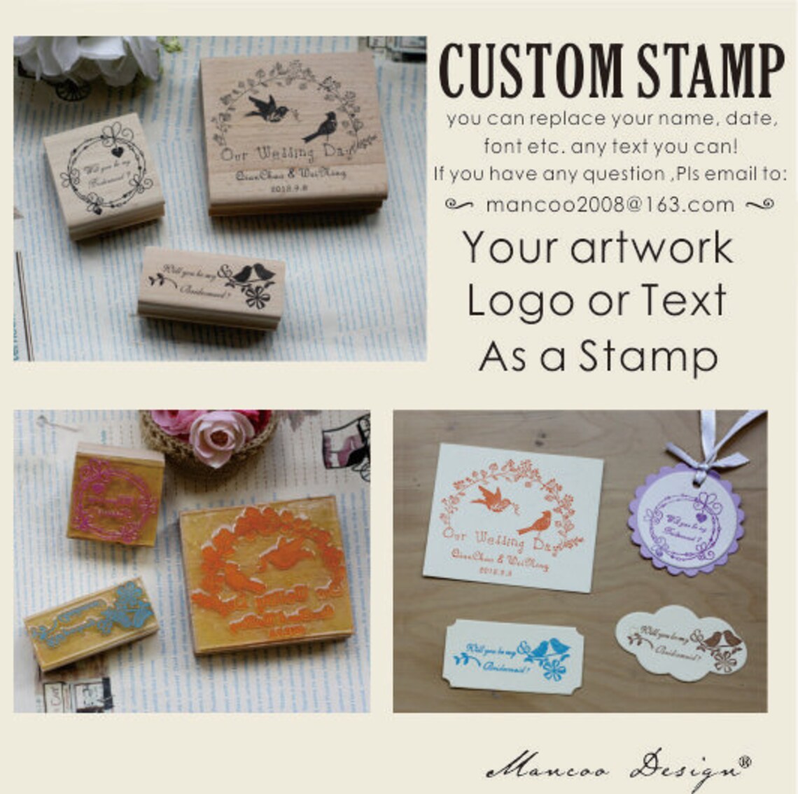 Custom Return Address Stamp Rubber Stamp or Self-inking - Etsy