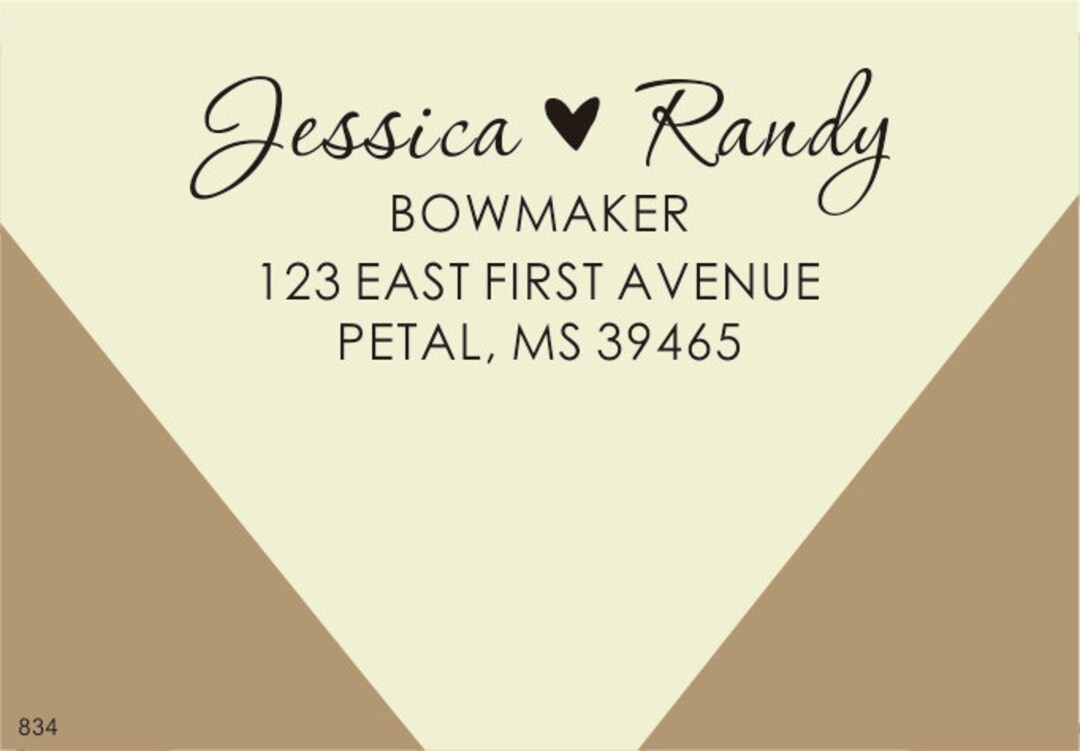 Personalized Wedding Address Stamp-custom Return Address Stamp, Custom ...