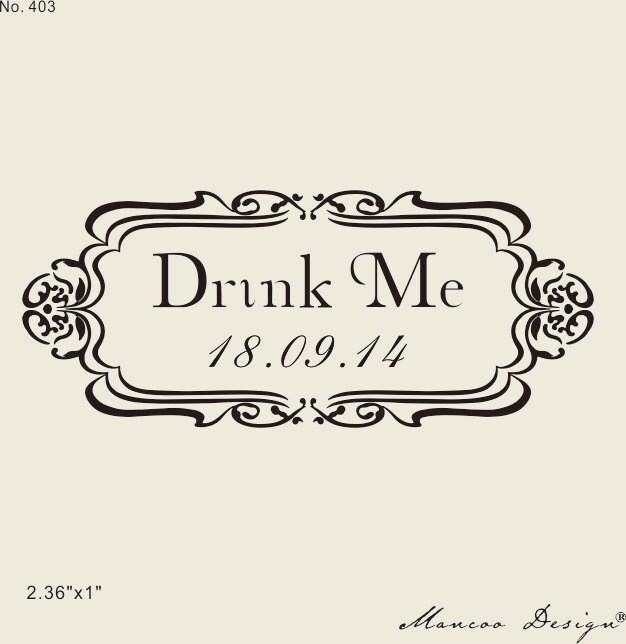 Custom Stamp 2.36 X1 D drink Me Stamp Alice - Etsy Australia