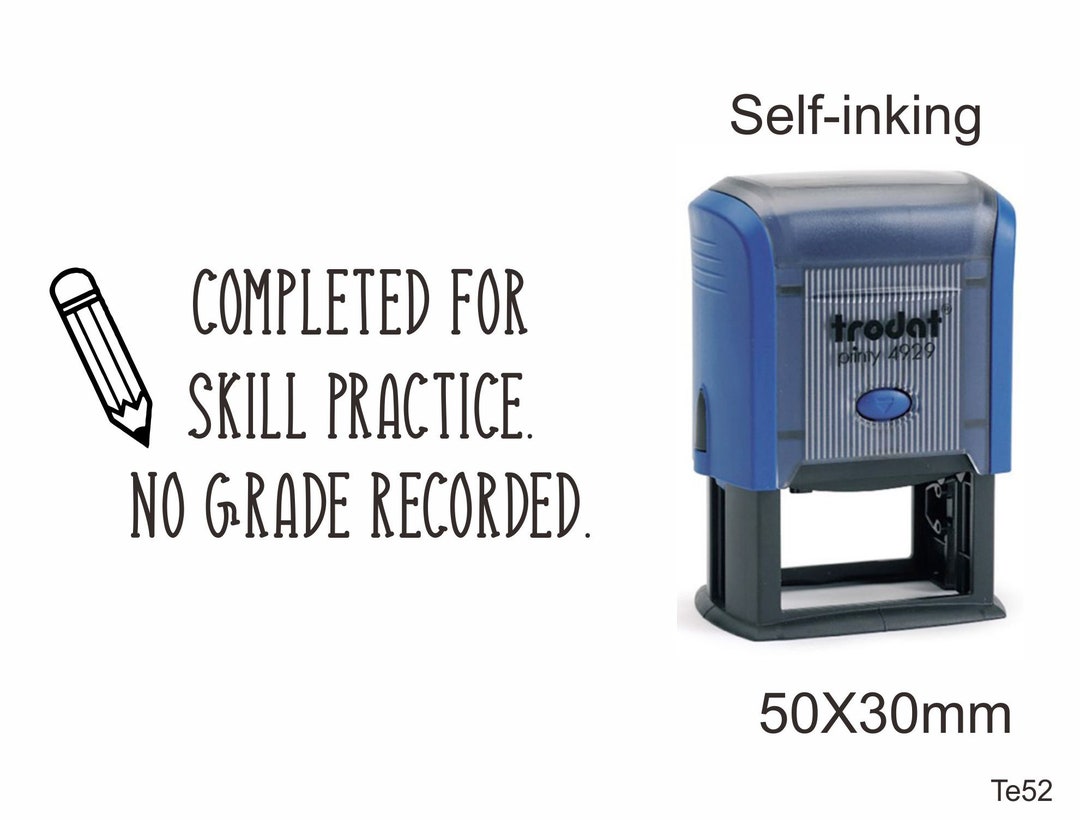 Skill Practice Stamp Pre-inked, Self-inking Teacher Stamp, Self Inking ...
