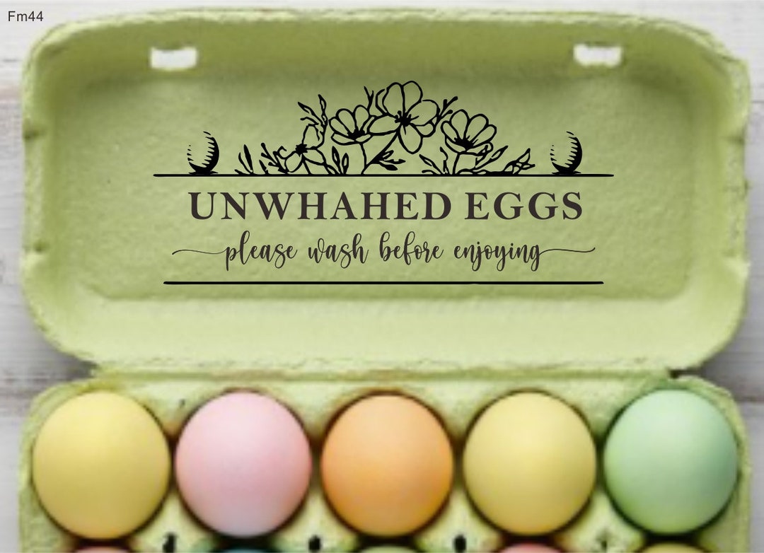 Unwashed Eggs Carton Stamp Egg Carton Stamp Farm Stamp - Etsy
