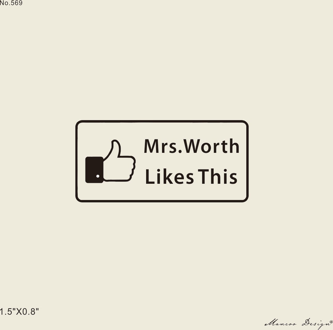 Facebook Like Stamp Custom Facebook Like Rubber Stamp - Etsy