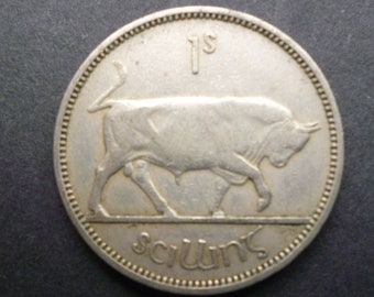 1966 Eire ireland Republic Shilling Coin Featuring a Bull - Etsy
