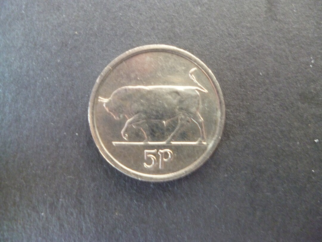 2000 Ireland 5p Coin: Bull & Harp, Craft Jewelry - Etsy
