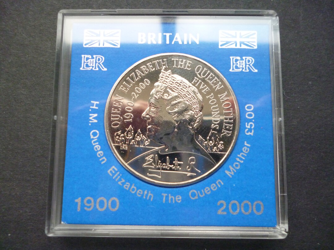 2000 UK Five Pounds Coin: Queen Mother 100th Birthday, Uncirculated - Etsy