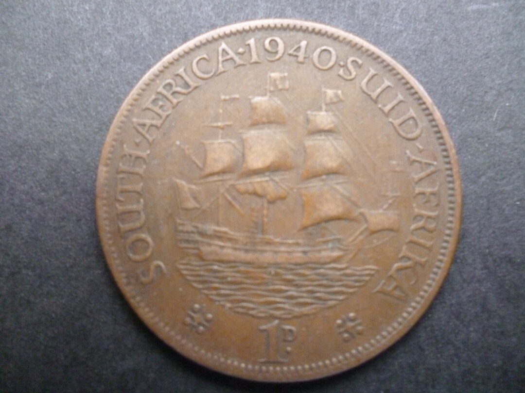 1940 South Africa Penny Coin: Dromedaris Ship, King George VI - Etsy