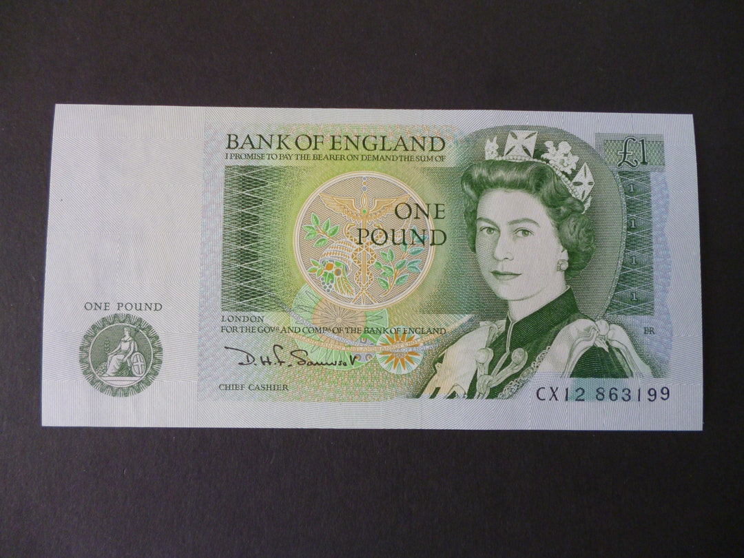 1981 Genuine English One Pound Note in Mint Crisp Uncirculated un-used ...