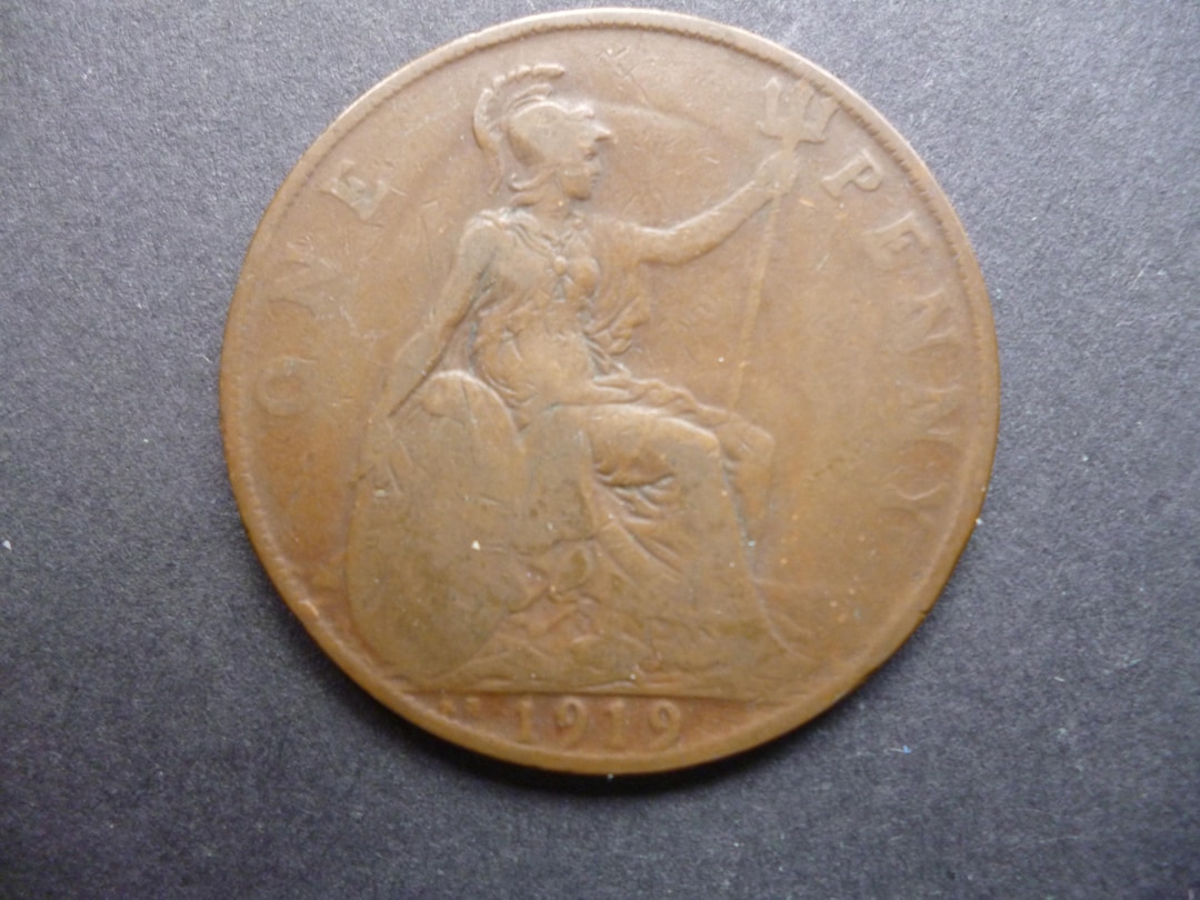 1919 King George V Bronze Penny, Kings Norton Mint, Jewelry or Craft ...
