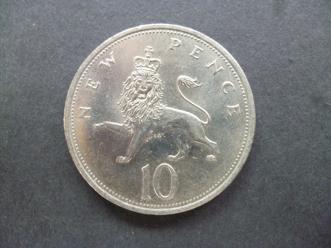 United Kingdom 1973 Ten Pence Coin (10p) in Circulated (used) Condition ...