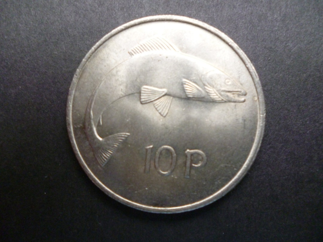 1969 Eire ireland Republic 10p Coin Featuring a Salmon Fish, Ideal for ...