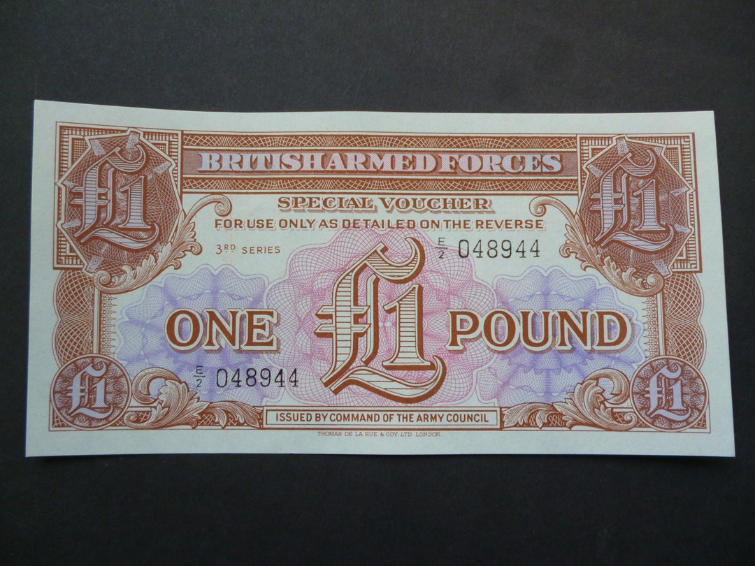 British Armed Forces Military One Pound Banknote / Special Voucher 3rd ...
