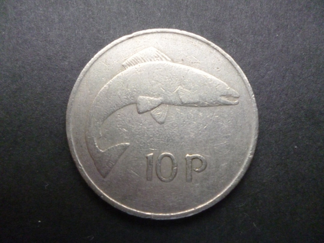 1969 Eire (ireland Republic) 10p Coin Featuring a Salmon Fish, Ideal ...