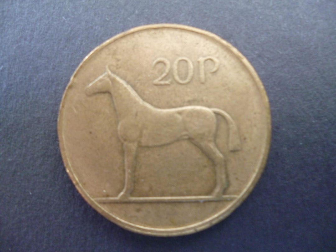 1986 Ireland 20p Coin: Horse & Harp, Craft Jewelry Making - Etsy