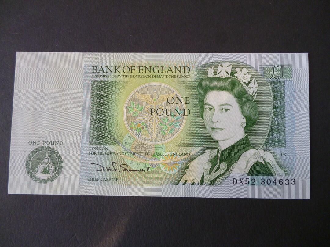 1981 Genuine English One Pound Note in Mint Crisp Uncirculated un-used ...