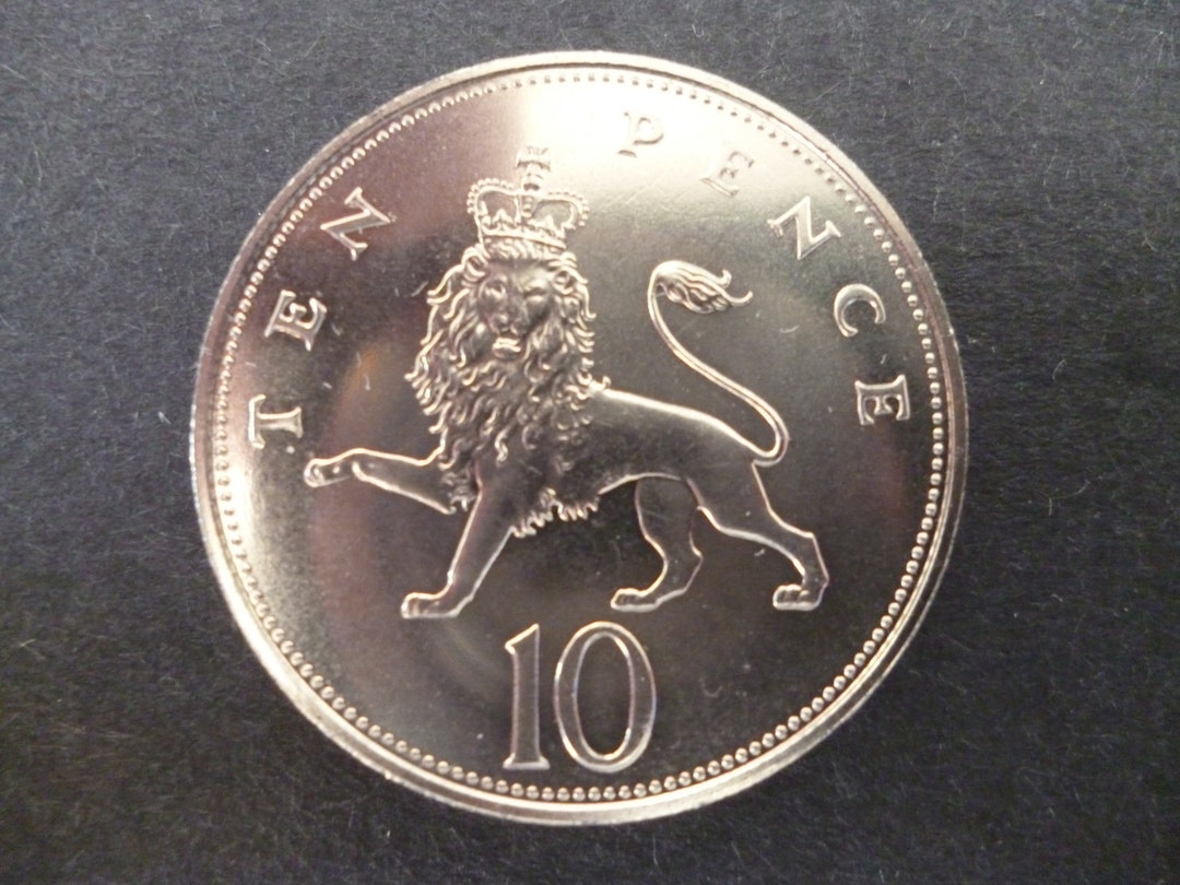 Vintage 1984 Queen Elizabeth II Ten Pence Coin: Uncirculated Jewelry ...
