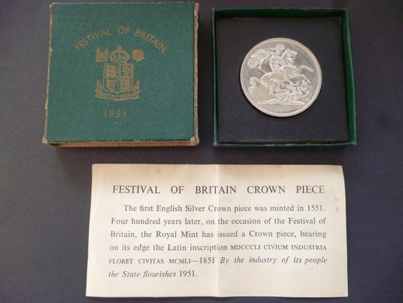 1951 Crown Coin Issued to Commemorate the Festival of | Etsy
