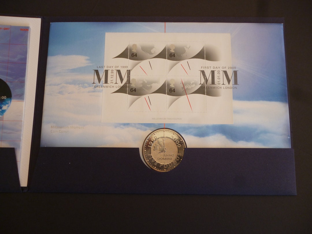 United Kingdom Millennium Moment Coin First Day Cover With a 2000 Five ...
