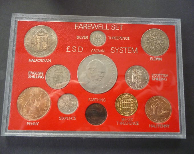 Farewell to Old Coinage of Great Britain a Coin Set Consisting of 11 ...