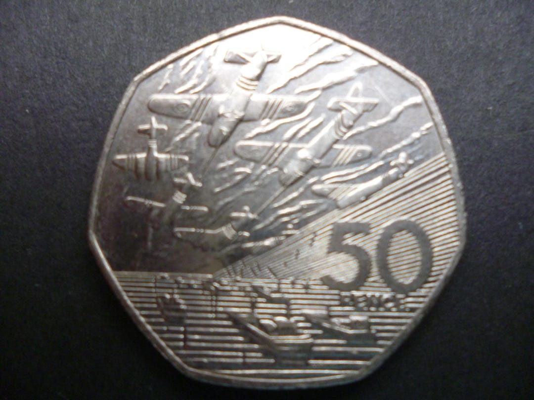 1994 Britain 50p Coin, D-day Anniversary, Craft Supplies - Etsy